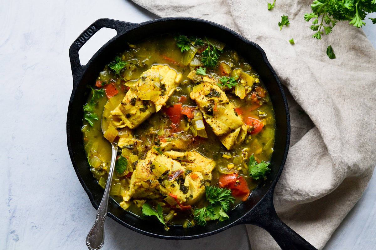 Persian Lime-Poached Cod