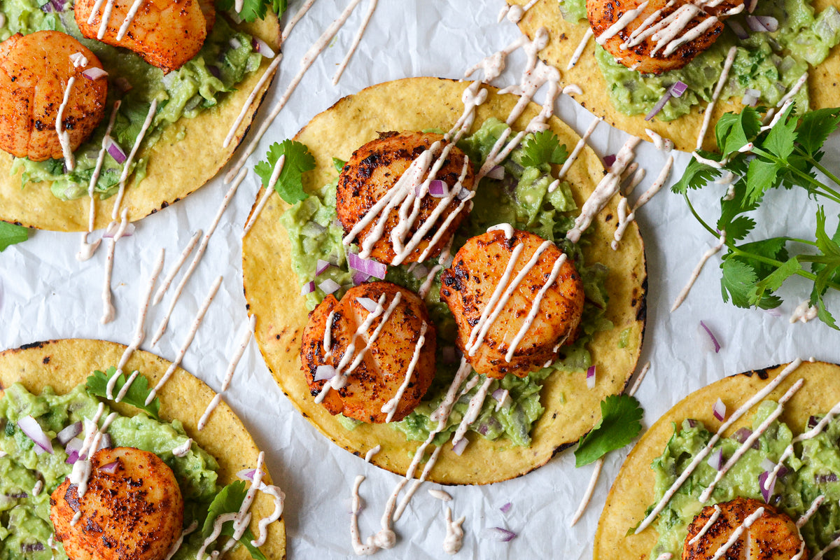 Adobo Scallops Tostadas