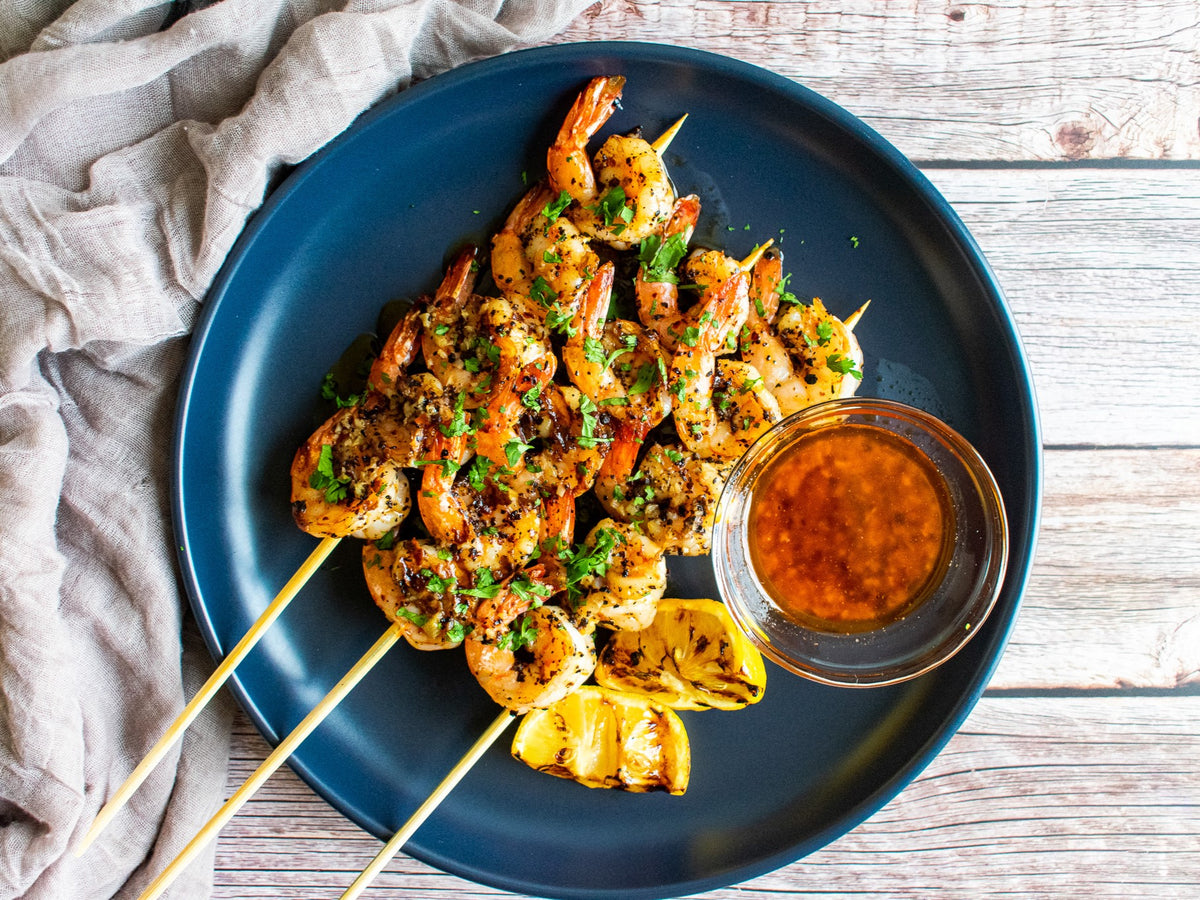 Turkish Shrimp Kebabs with Urfa Biber Butter