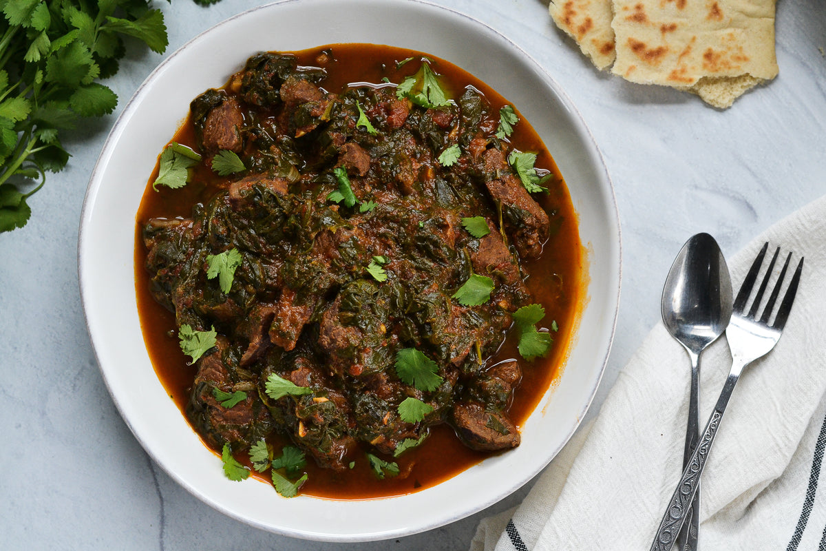 Palak Gosht (Mutton Curry with Spinach)